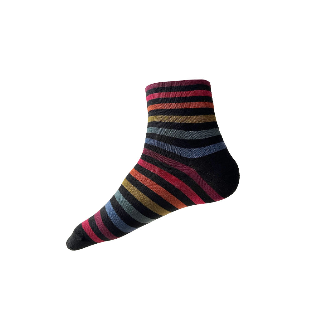 Made in USA - JOY ankle socks (M/L) – black + autumn