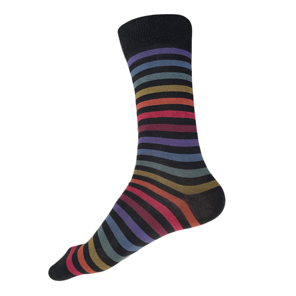 Made in USA – JOY socks (XL) – black + autumn