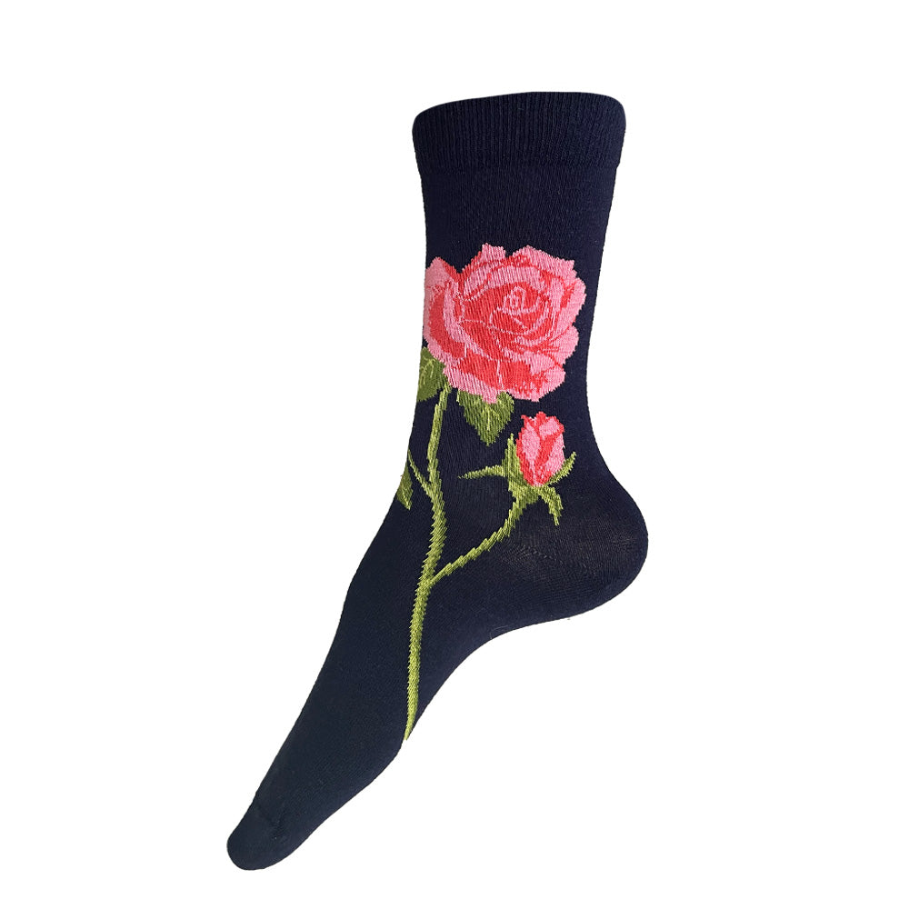 Made in USA – ROSE socks (S/M) – navy