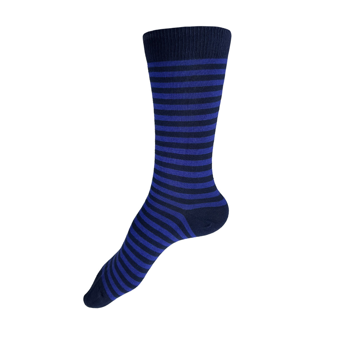 Made in USA - STRIPE socks (S/M) – navy + iris
