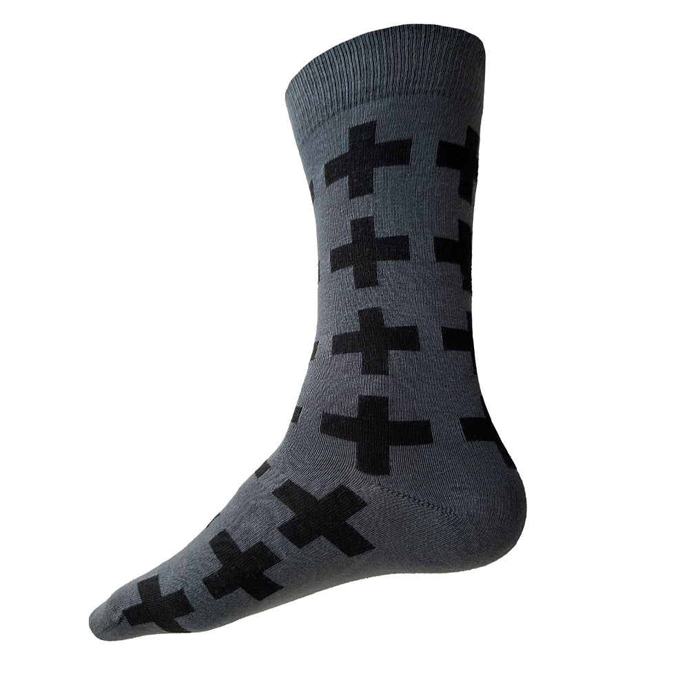 Made in USA – SWISS socks (M/L) – charcoal + black
