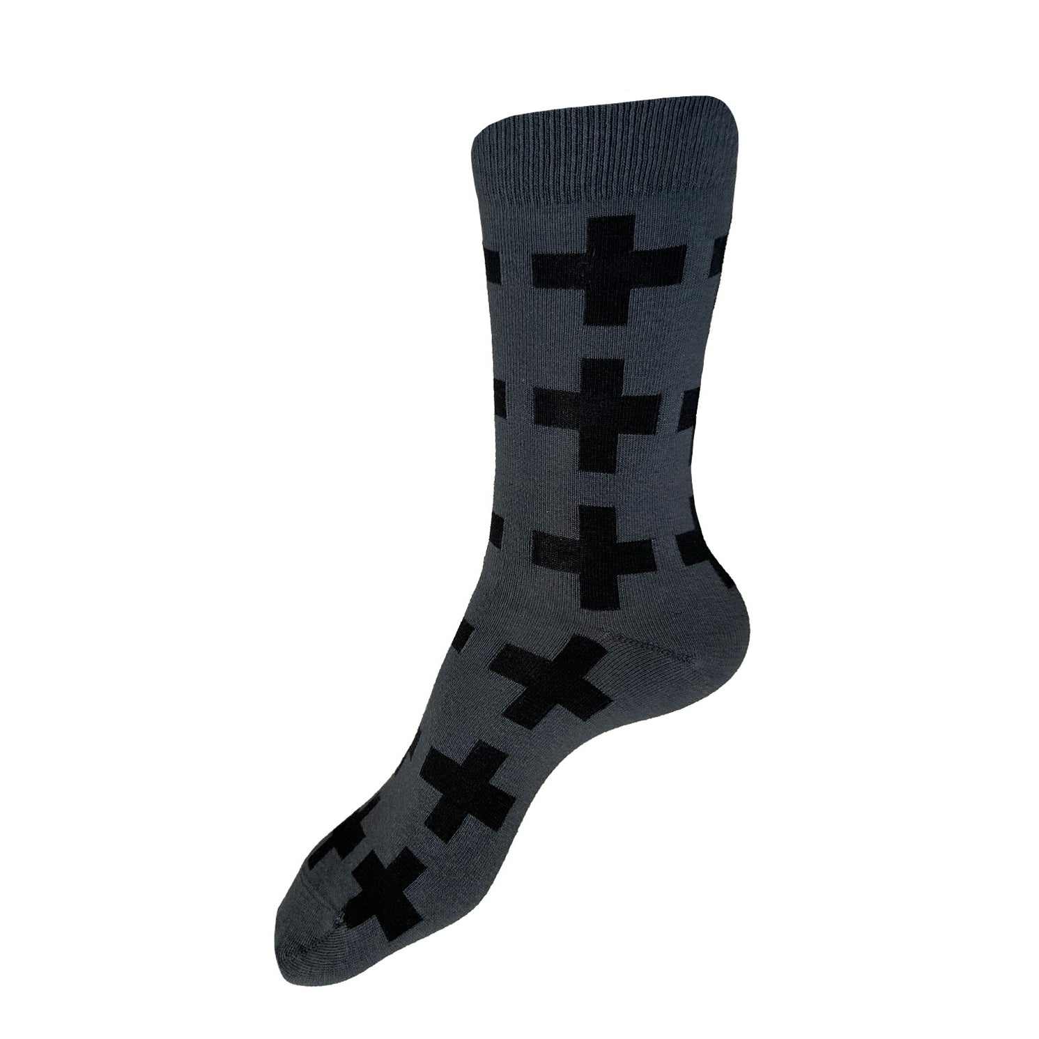 Made in USA – SWISS socks (S/M) - charcoal + black